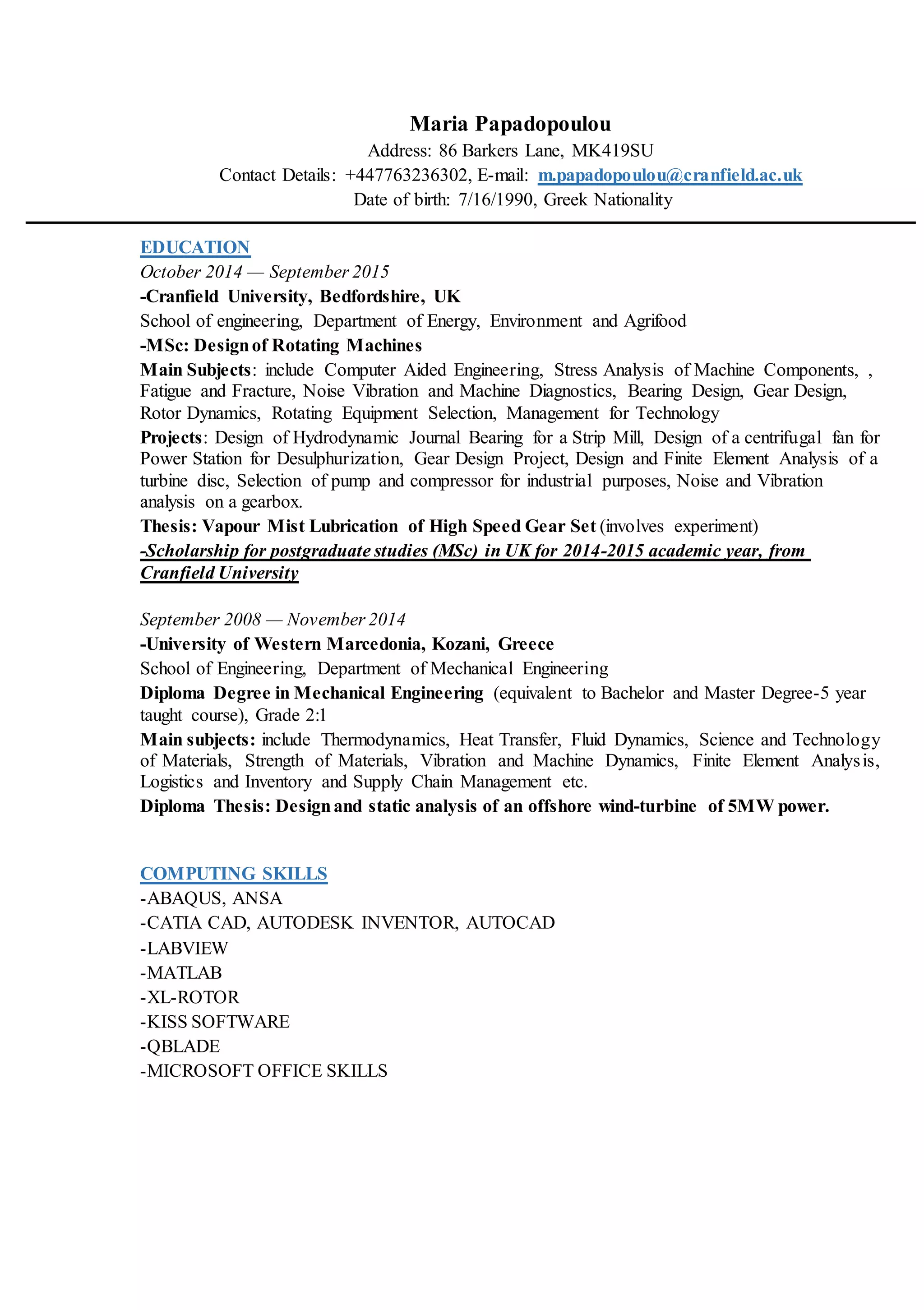 Maria Papadopoulou Resume | DOCX