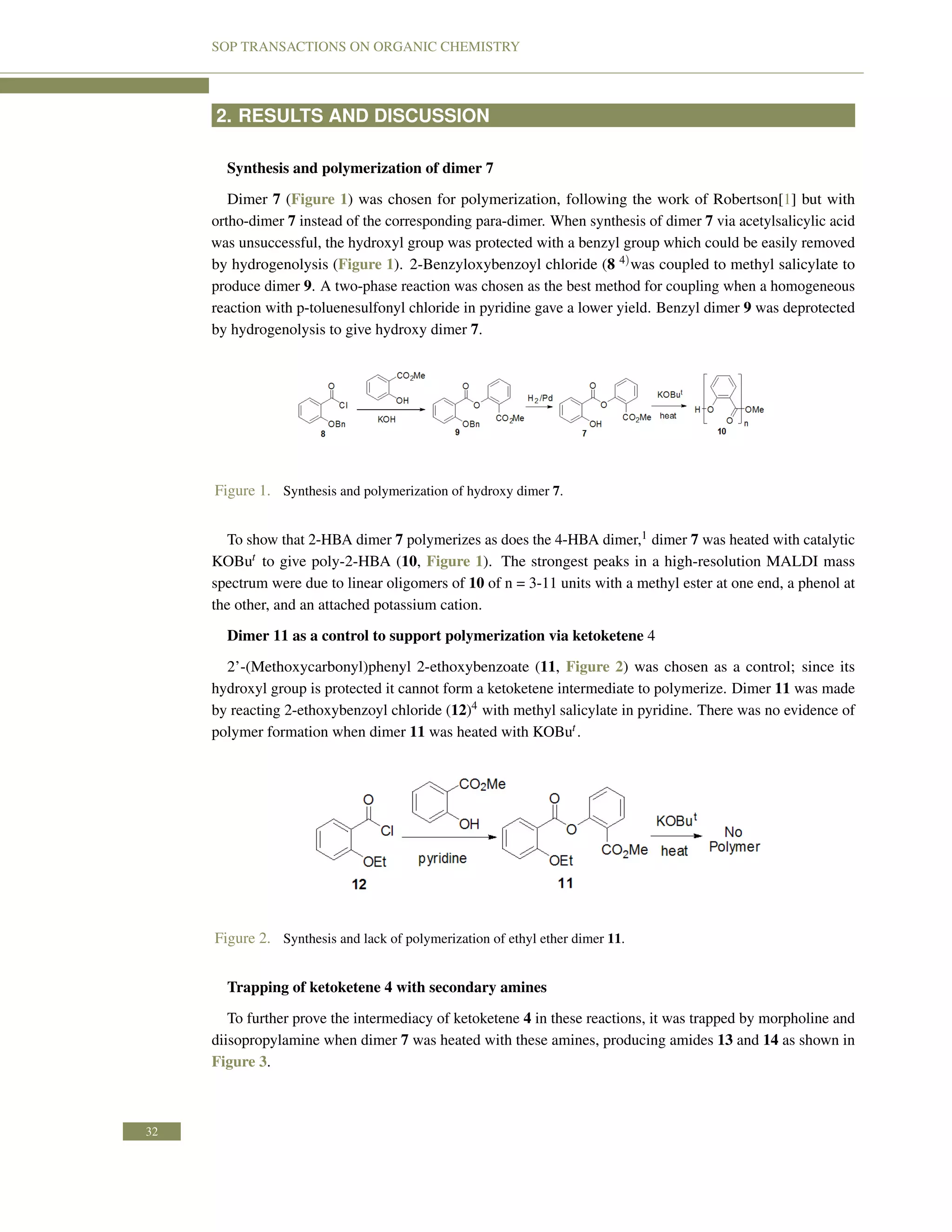 Benzoquinone Ketene intermediate in the synthesis of poly 2-HBA | PDF
