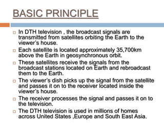 Direct to home television PDF format saminar | PPTX