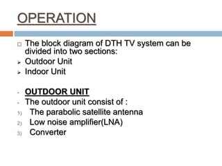 Direct to home television PDF format saminar | PPTX