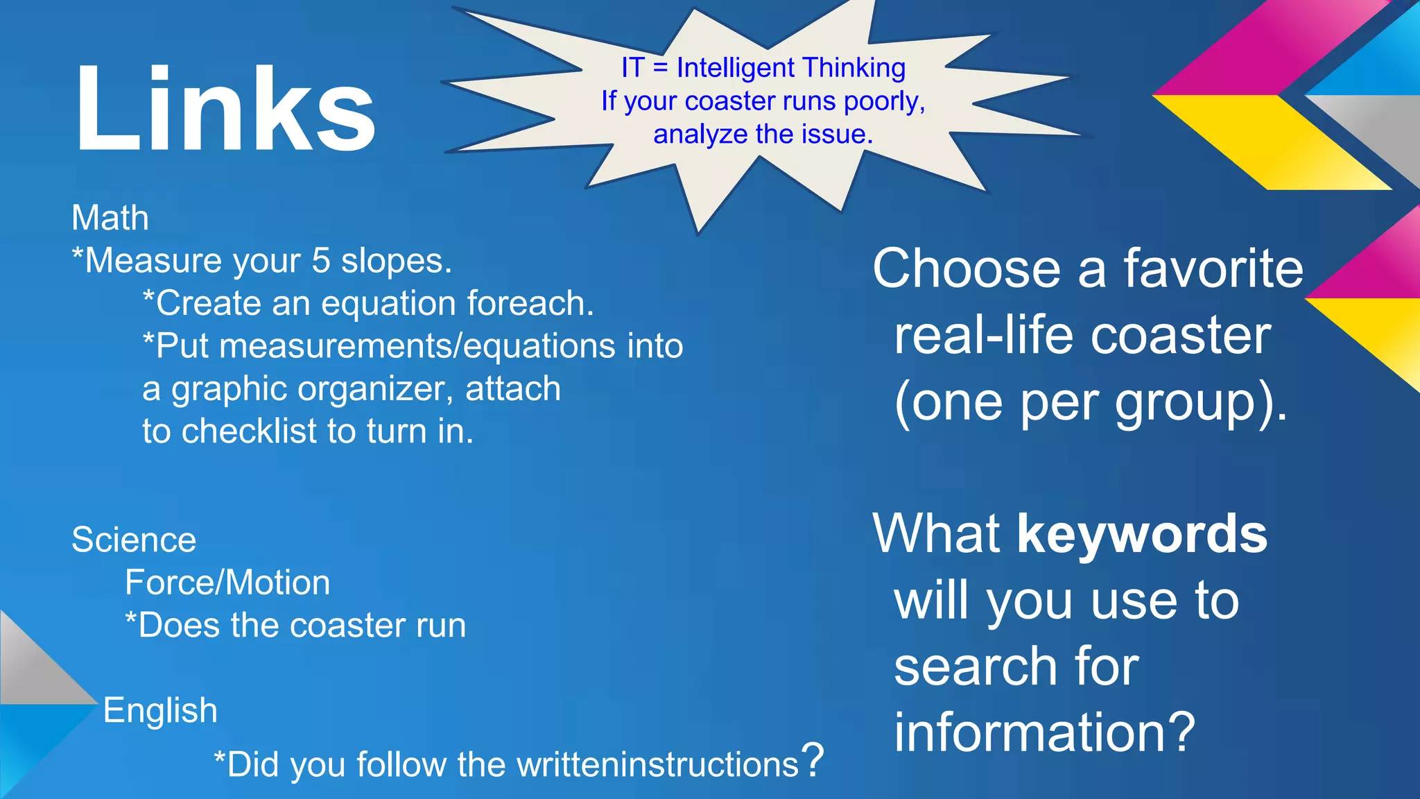 6142 Student Directions for Roller Coaster Project | PPTX