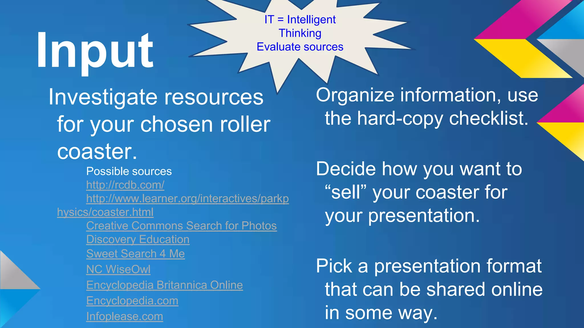 6142 Student Directions for Roller Coaster Project | PPTX