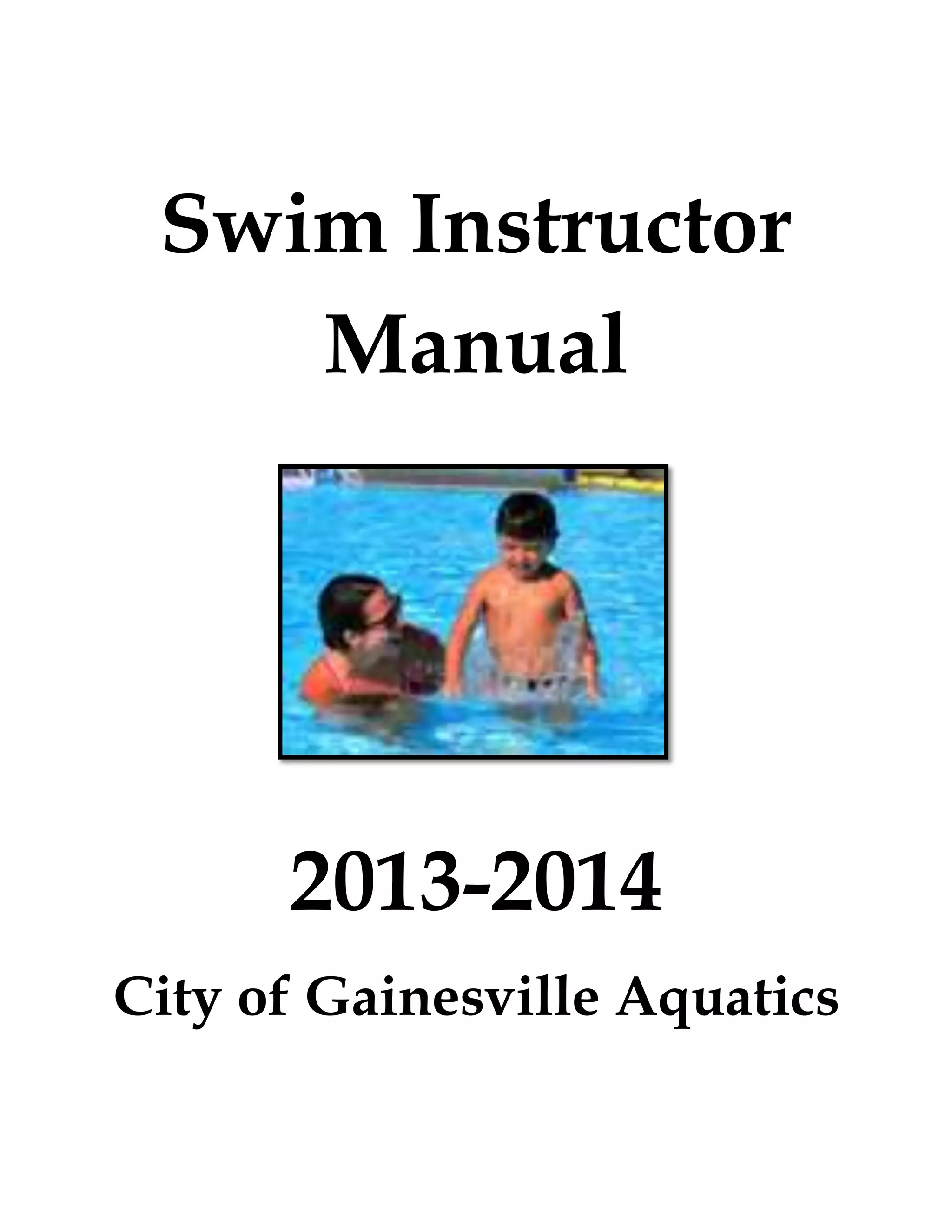 1Swim Instructor Manual | DOCX