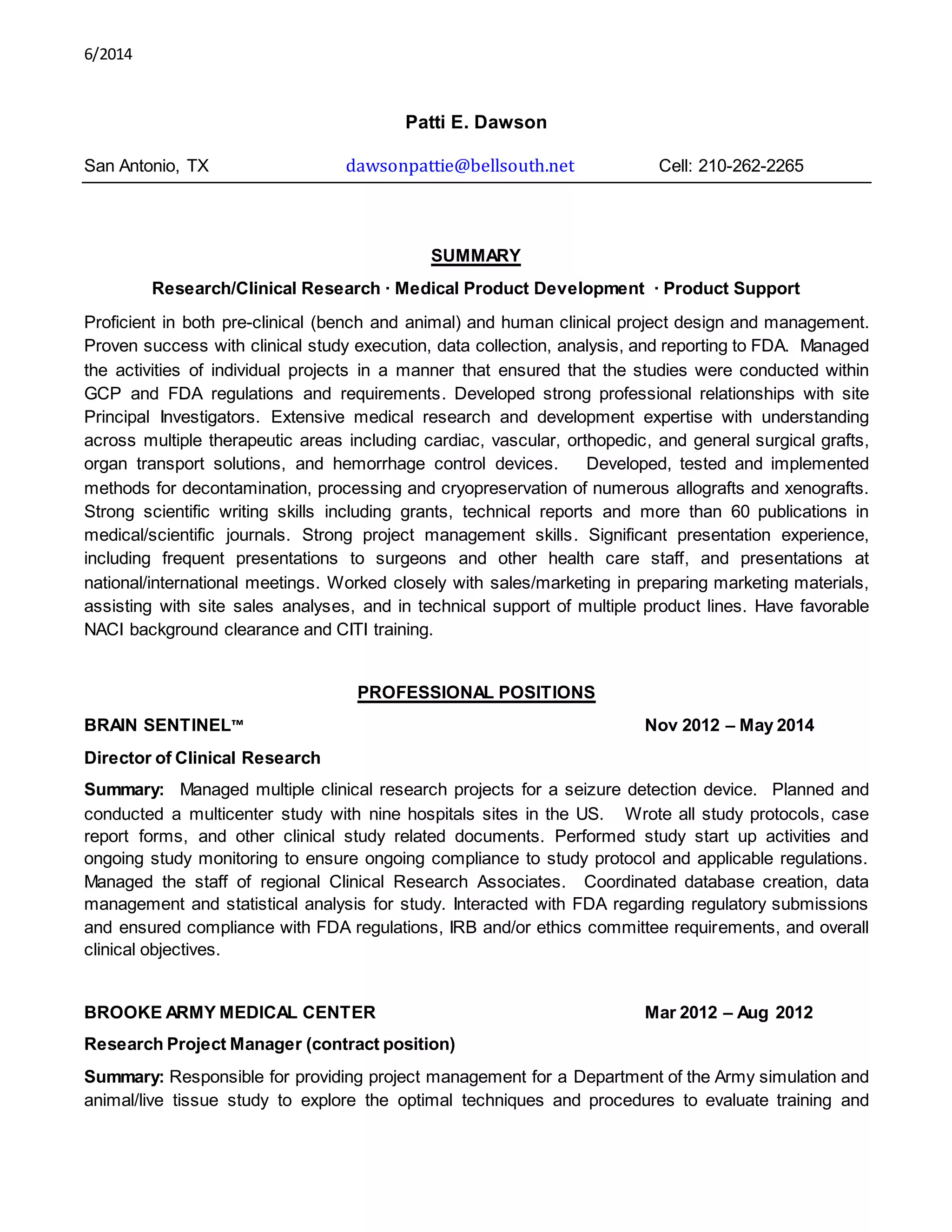 P Dawson CV_6-14 | DOCX