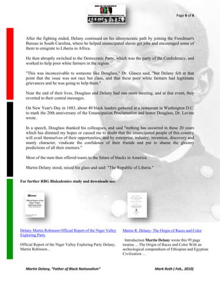 Martin Delany, “Father of Black Nationalism and "Friend and Rival of ...