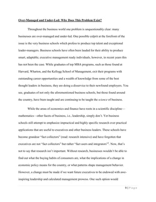 To Lead or Manage. Do Both. | PDF