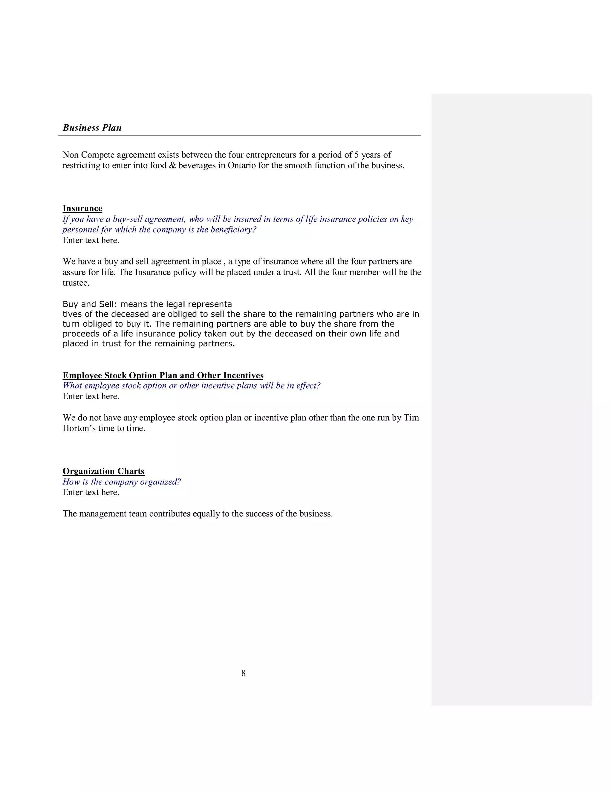 61496065 business-plan-template-tim-hortons | PDF