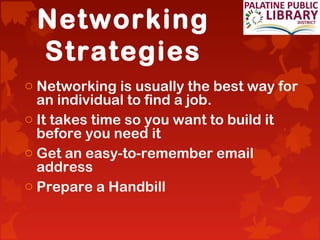 Palatine Library Networking Presentation | PPT