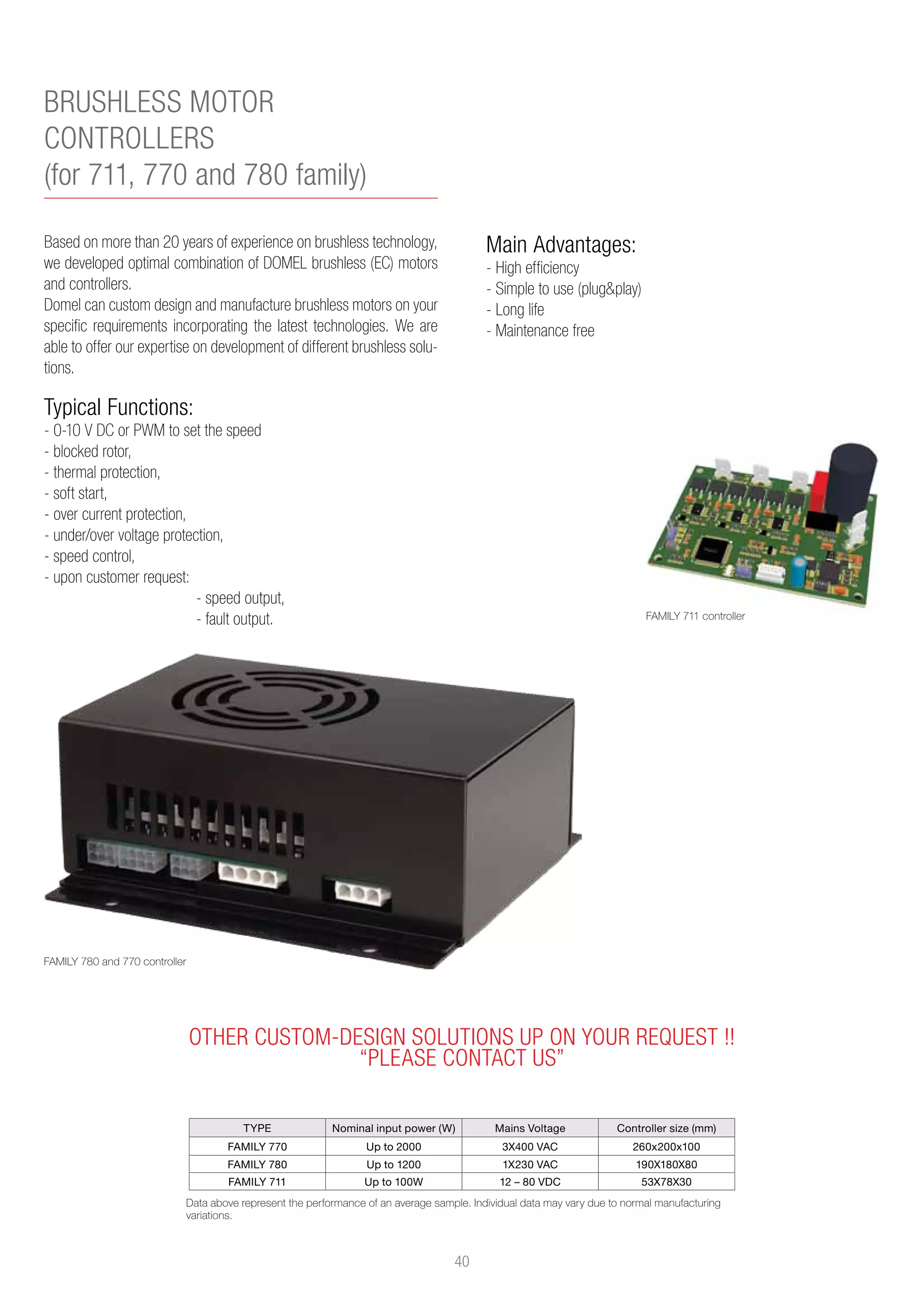 Catalog DOMEL - Brushless Motors and Blowers | PDF