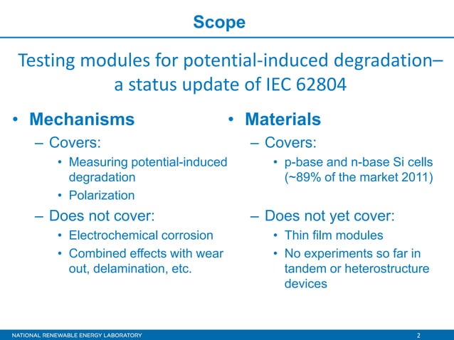 Testing modules for potential-induced degradation – a status update of ...