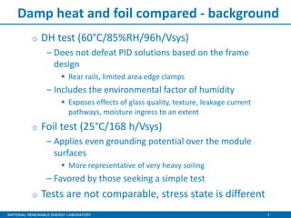 Testing modules for potential-induced degradation – a status update of ...