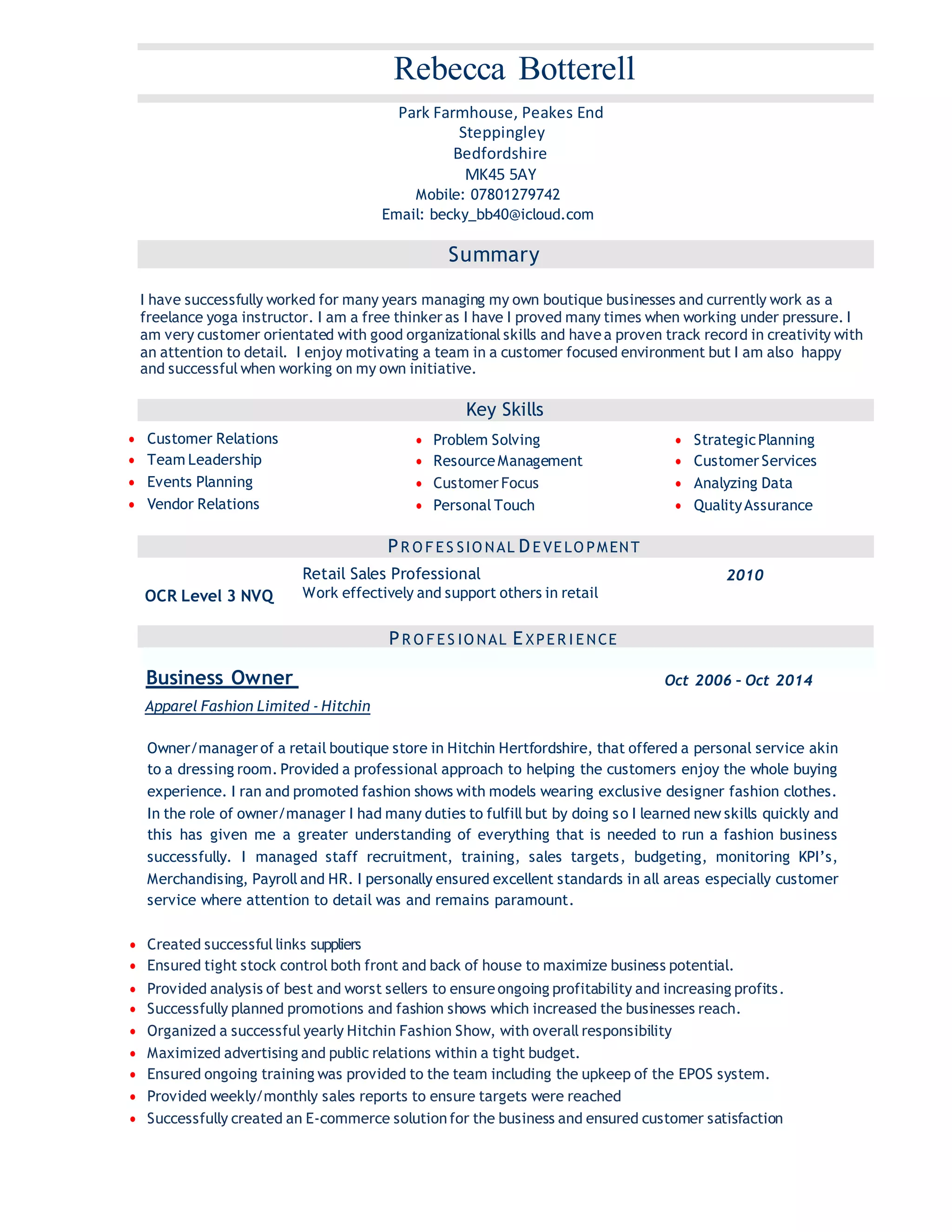 CV Rebecca Botterell | DOCX