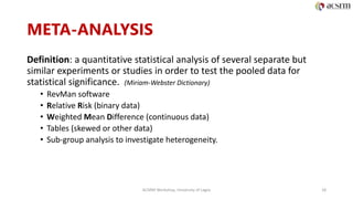 Introduction to Systematic Reviews and Meta-analyses-ACSRM | PDF ...