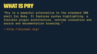 Killing Bugs with Pry | PDF