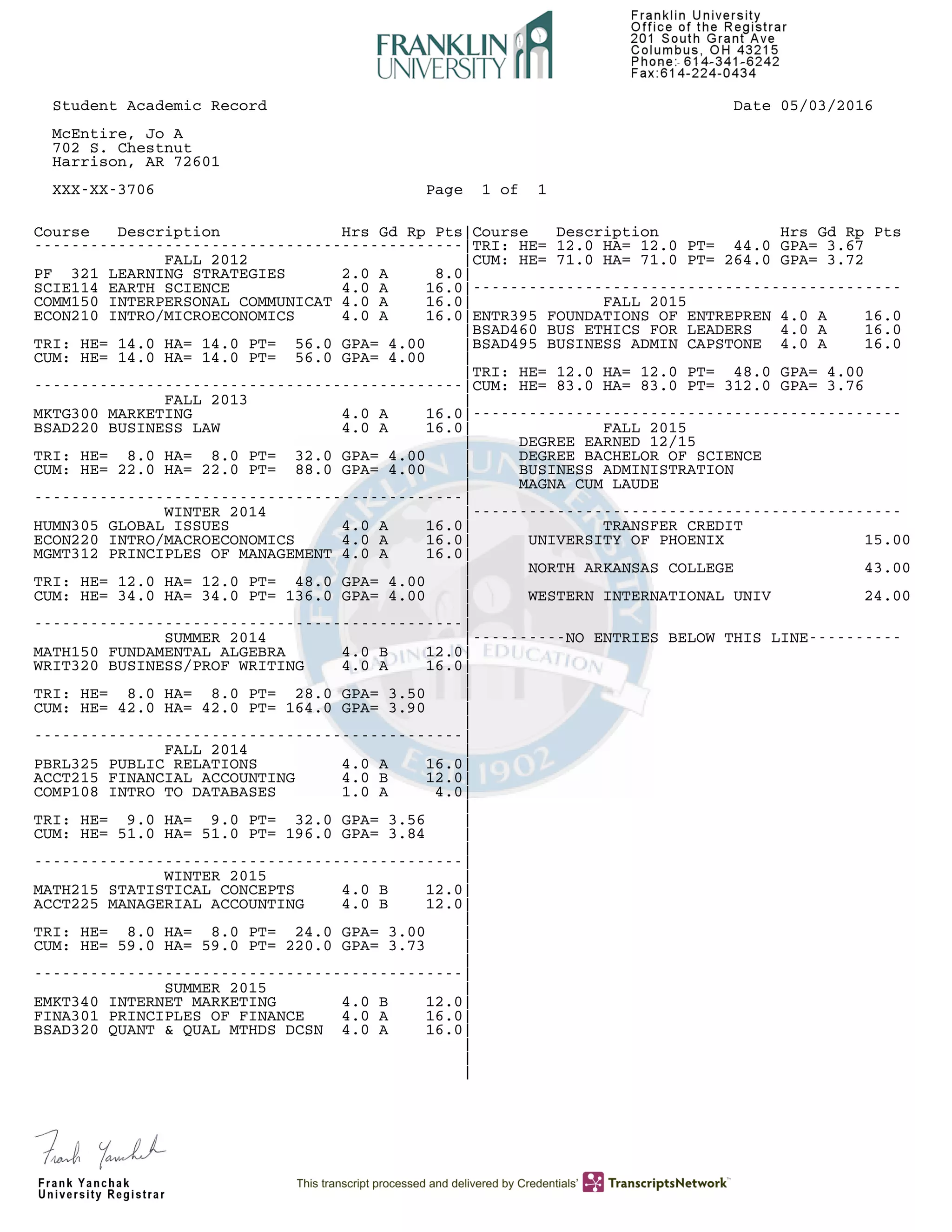 JM Transcript | PDF | Undergraduate Education | College Education