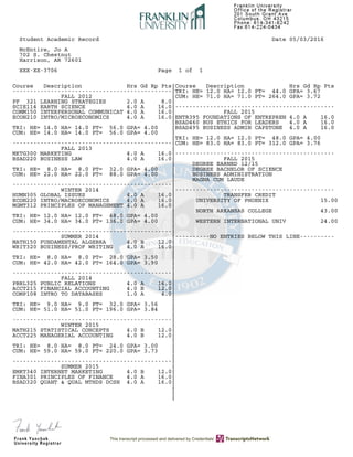 JM Transcript | PDF | Undergraduate Education | College Education
