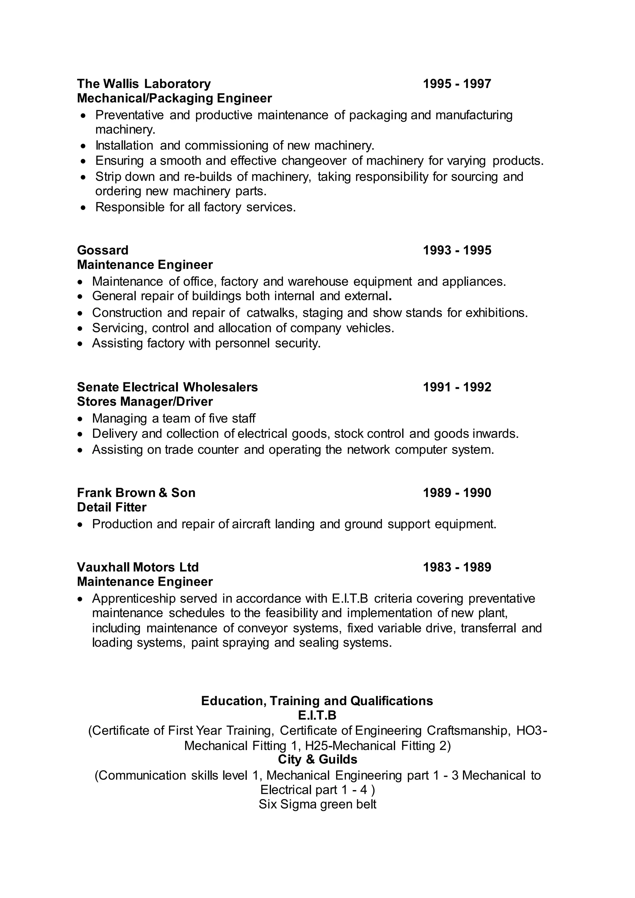 Chris Murray CV | DOCX