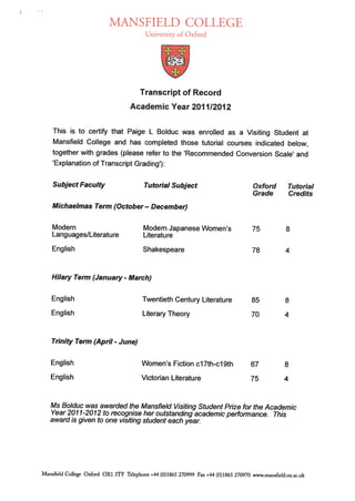 OxfordTranscript | PDF