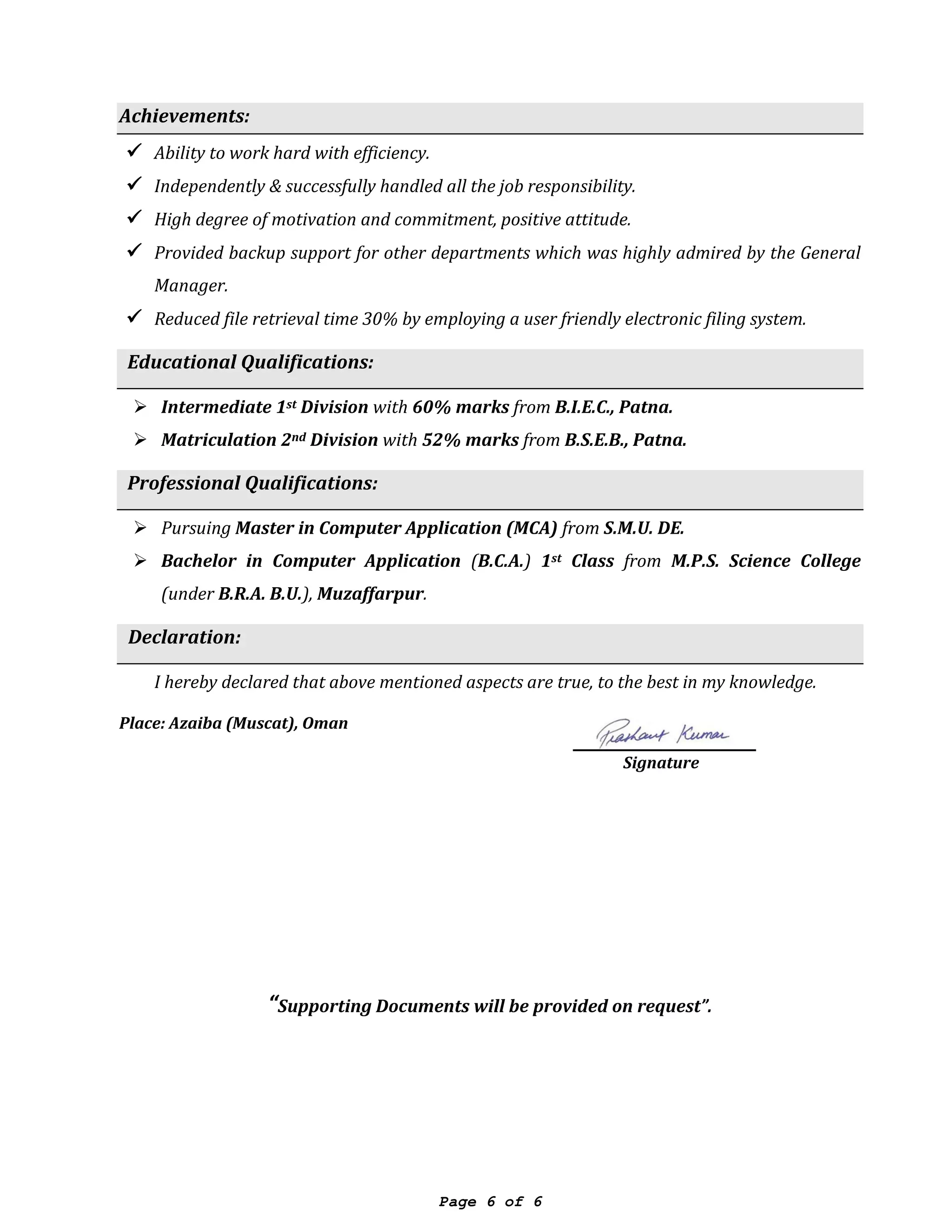 Curriculum Vitae -Prashant Kumar | PDF