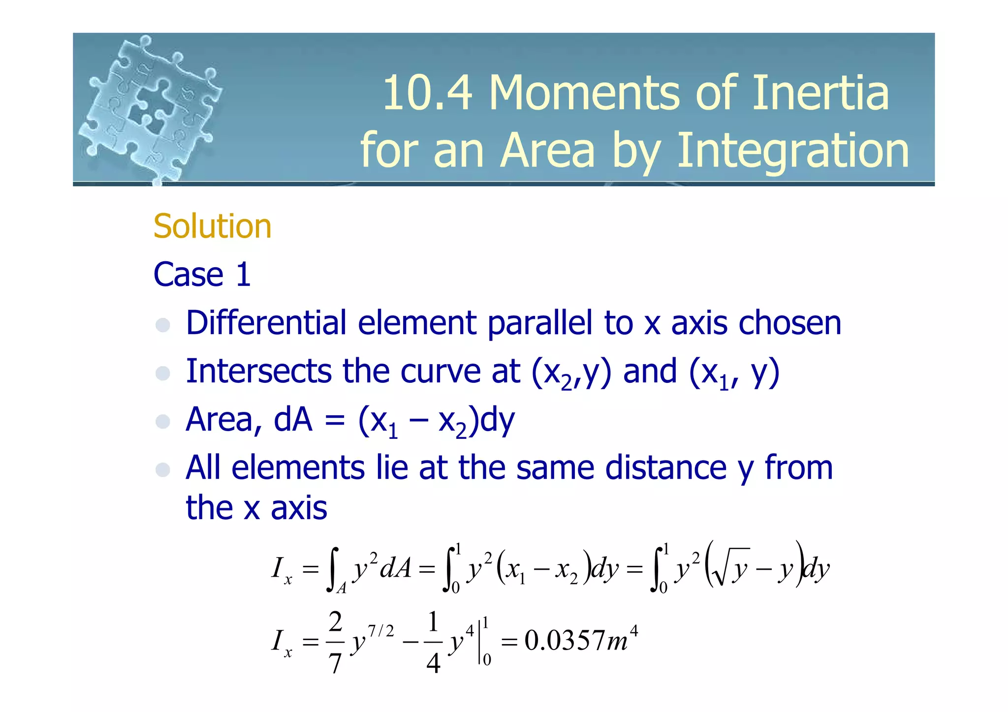 6161103 10.4 moments of inertia for an area by integration | PDF ...