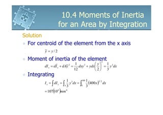 6161103 10.4 moments of inertia for an area by integration | PDF ...