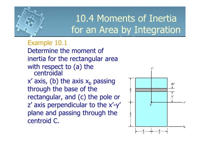 6161103 10.4 moments of inertia for an area by integration | PDF ...