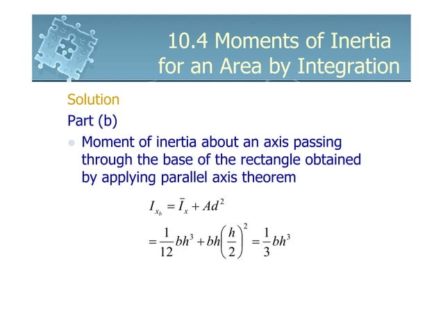 6161103 10.4 moments of inertia for an area by integration | PDF ...