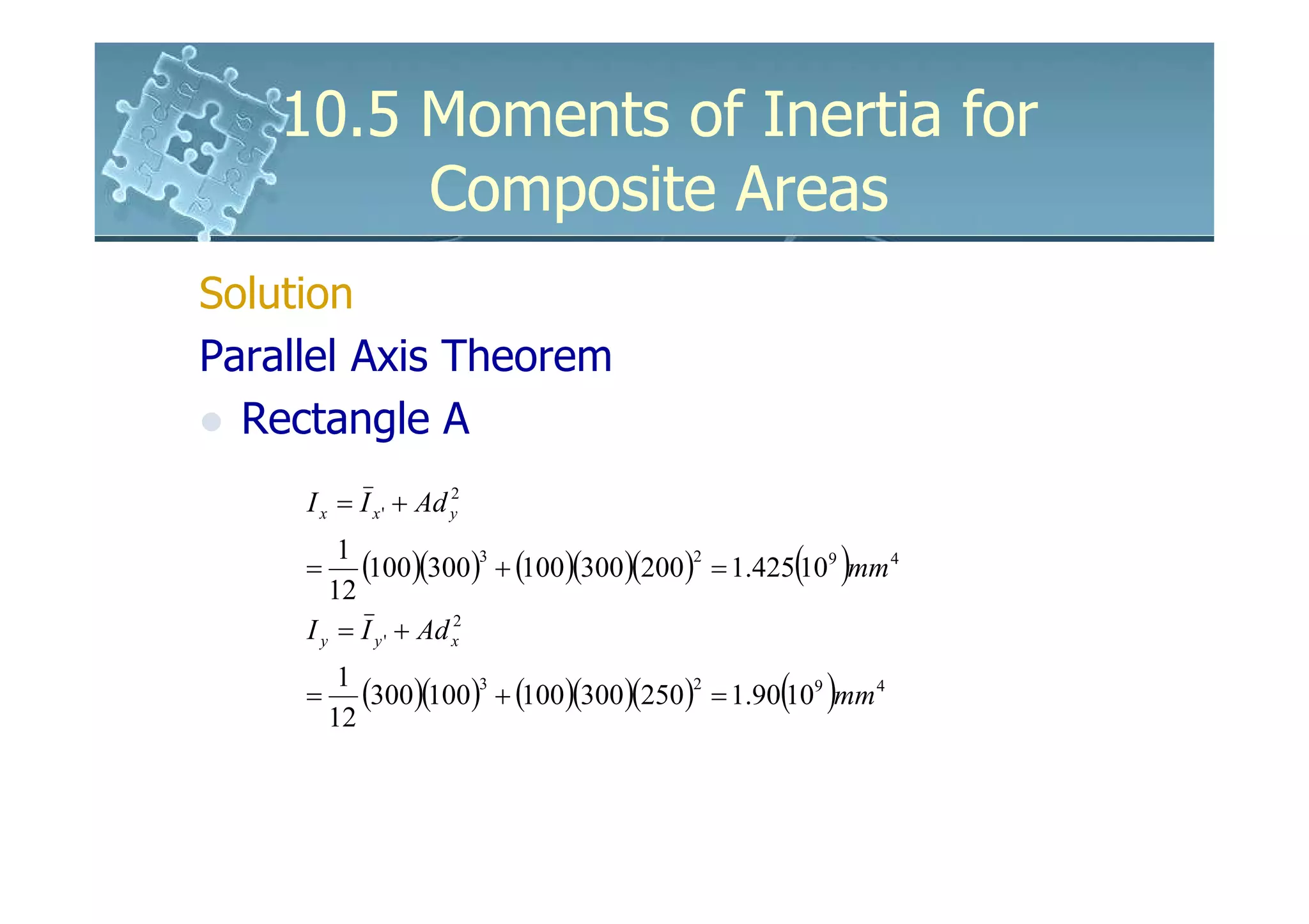 6161103 10.5 moments of inertia for composite areas | PDF