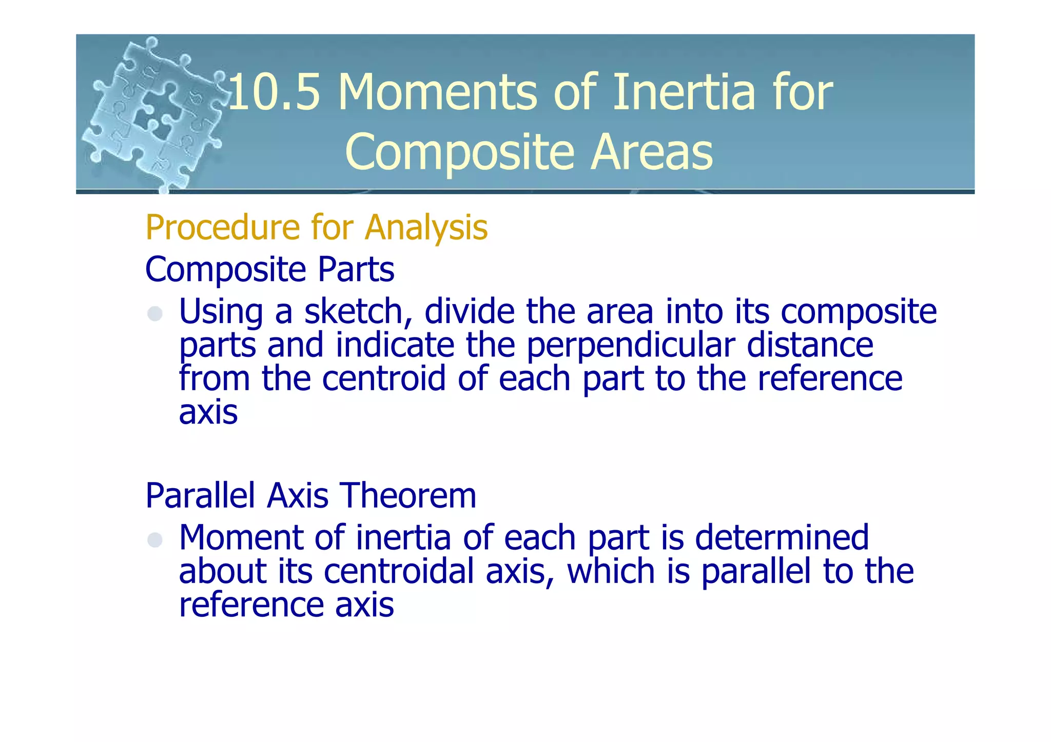 6161103 10.5 moments of inertia for composite areas | PDF