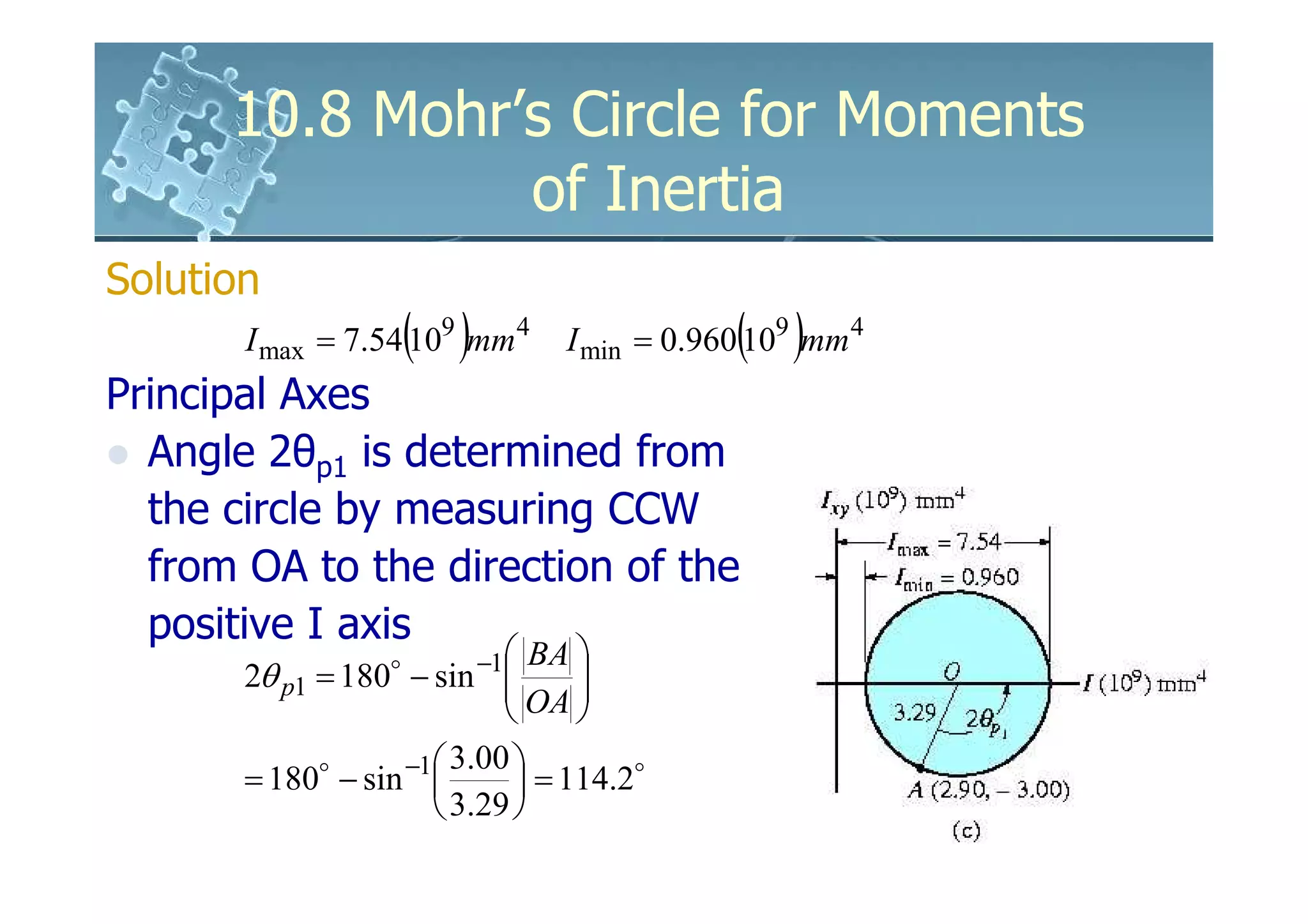 6161103 10.8 mohr’s circle for moments of inertia | PDF