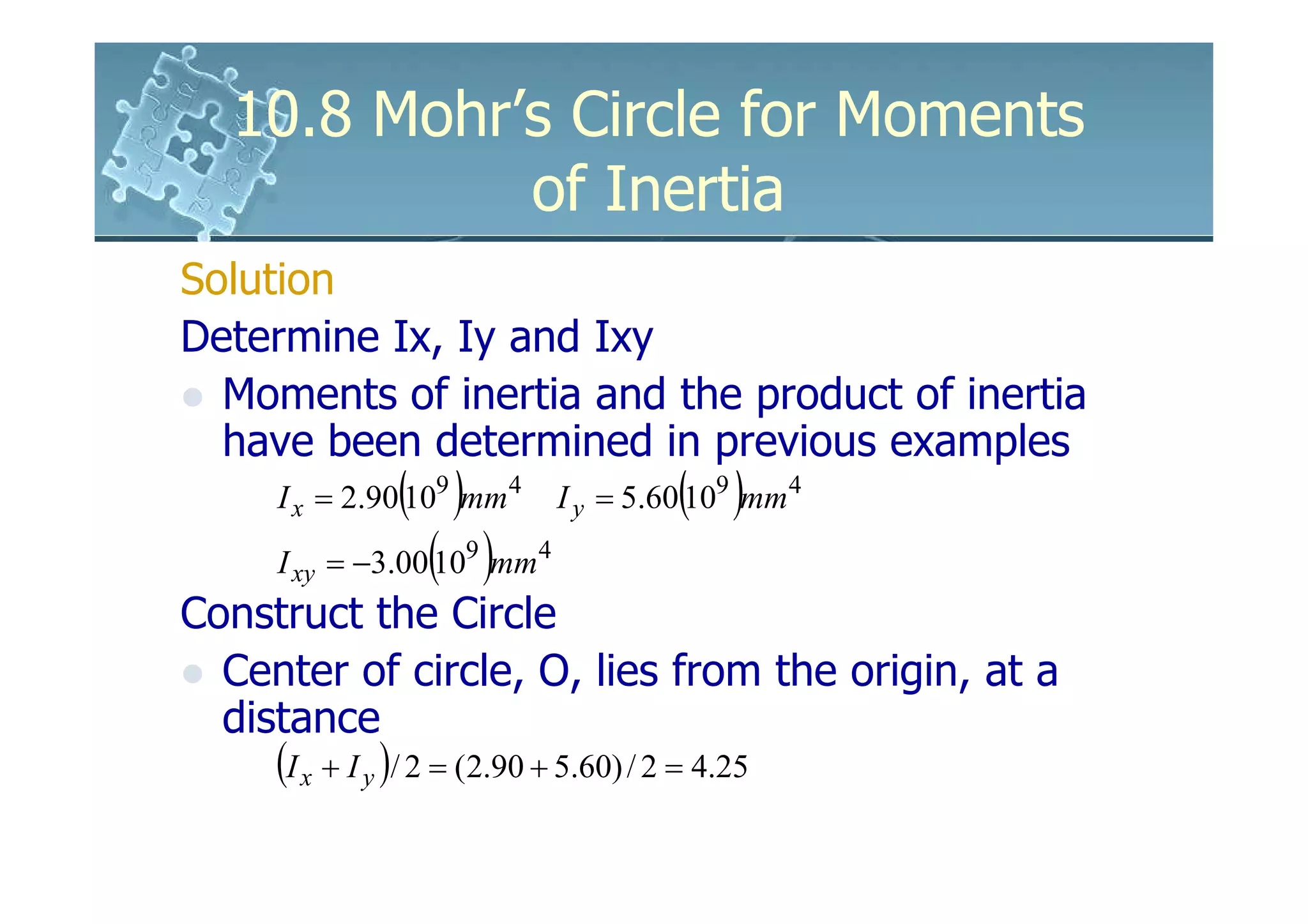 6161103 10.8 mohr’s circle for moments of inertia | PDF