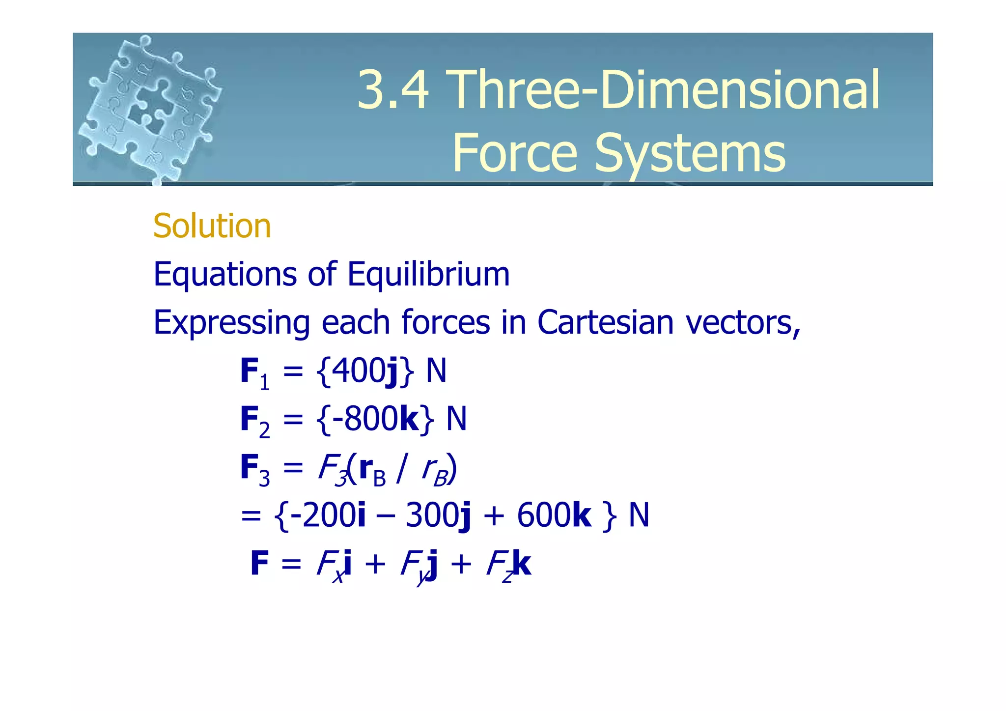 6161103 3.4 three dimensional force systems | PDF