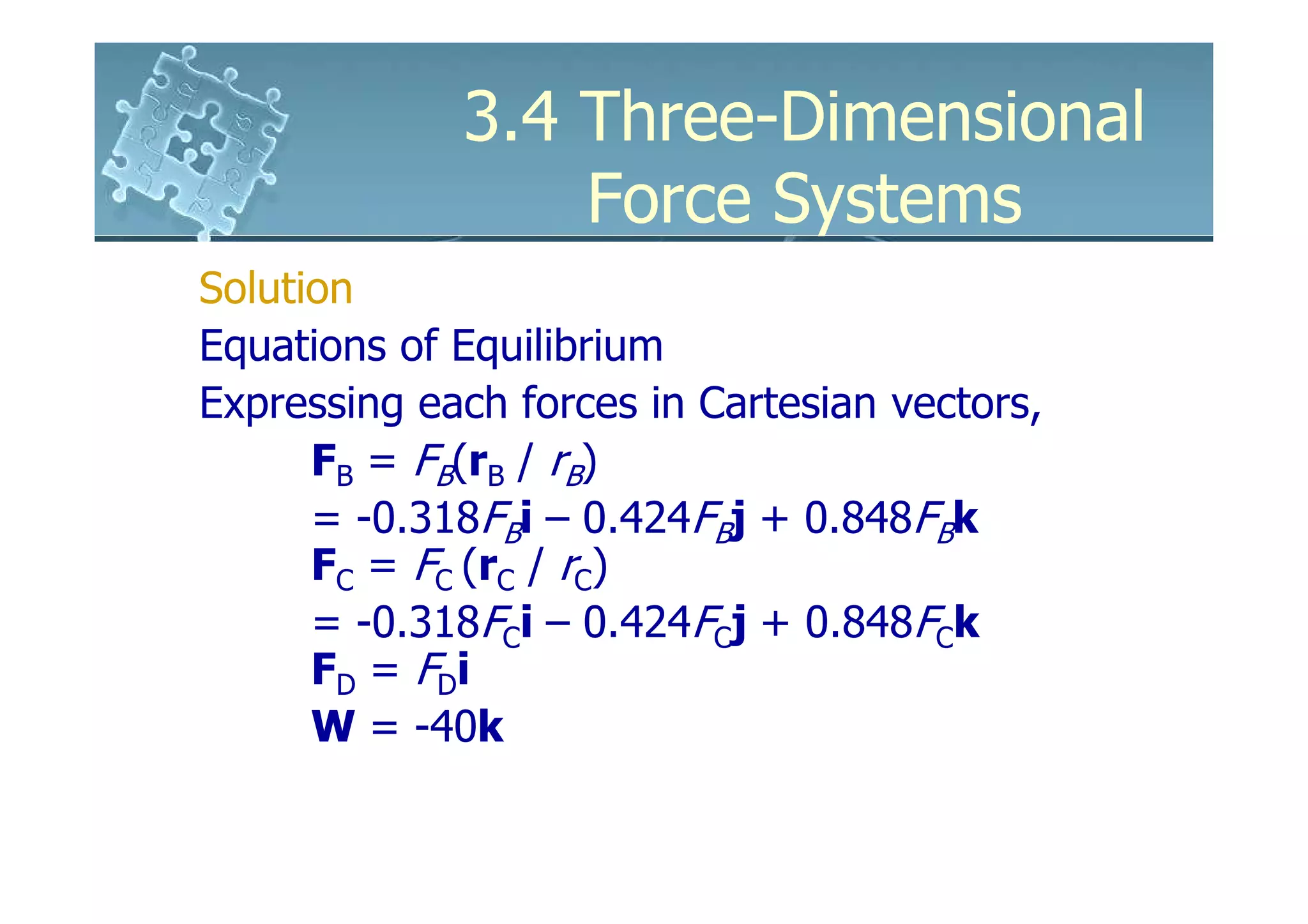 6161103 3.4 three dimensional force systems | PDF