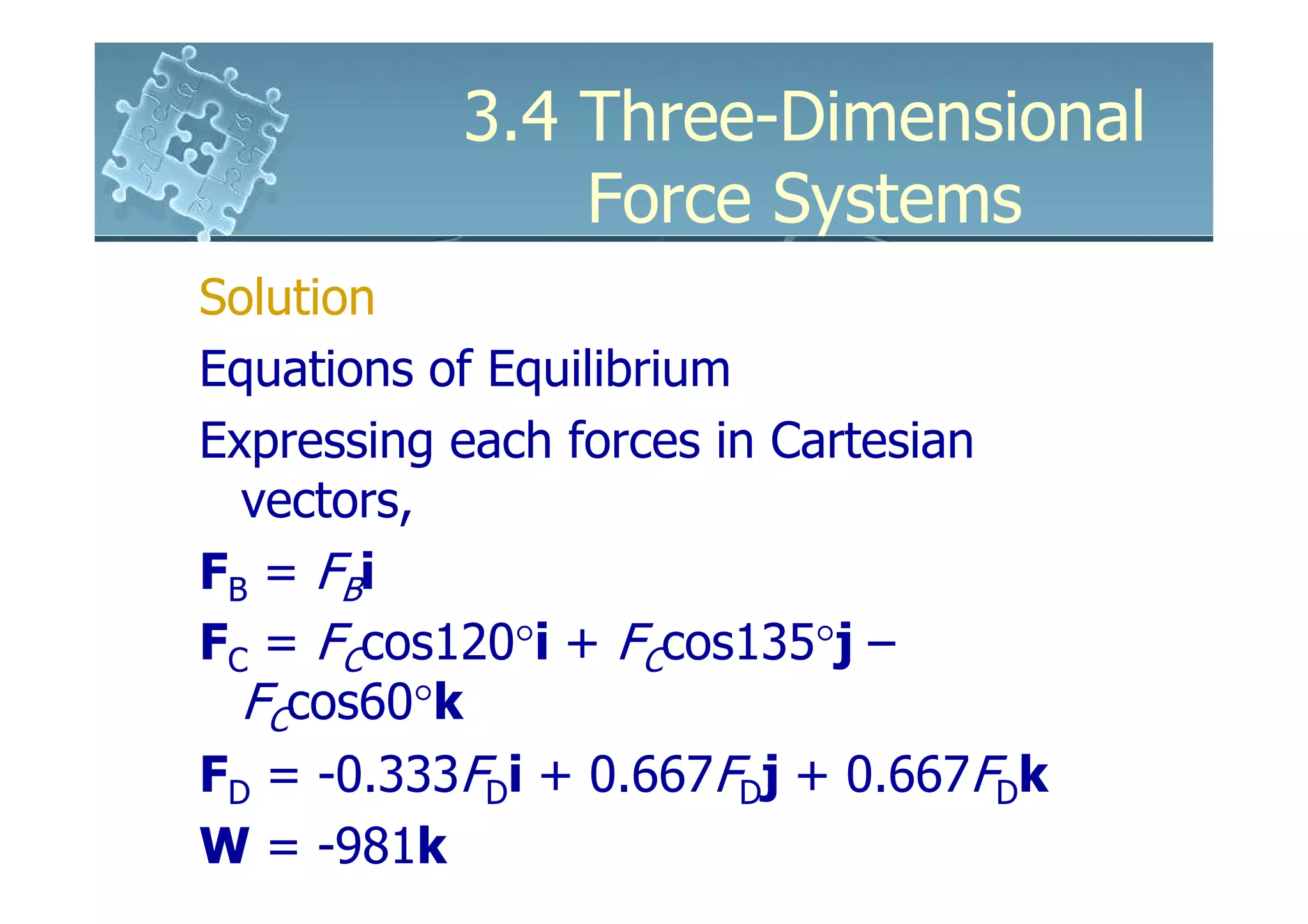 6161103 3.4 three dimensional force systems | PDF