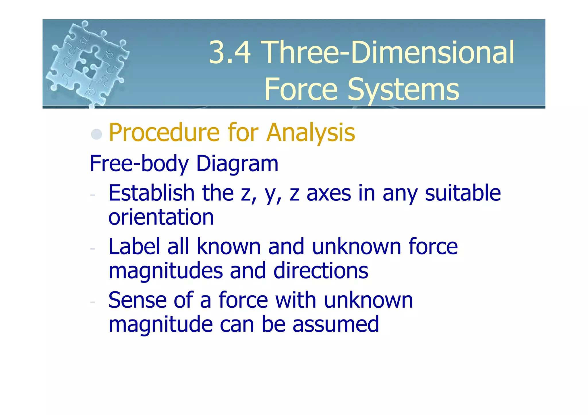 6161103 3.4 three dimensional force systems | PDF