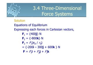 6161103 3.4 three dimensional force systems | PDF