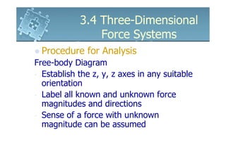 6161103 3.4 three dimensional force systems | PDF