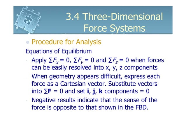 6161103 3.4 three dimensional force systems | PDF