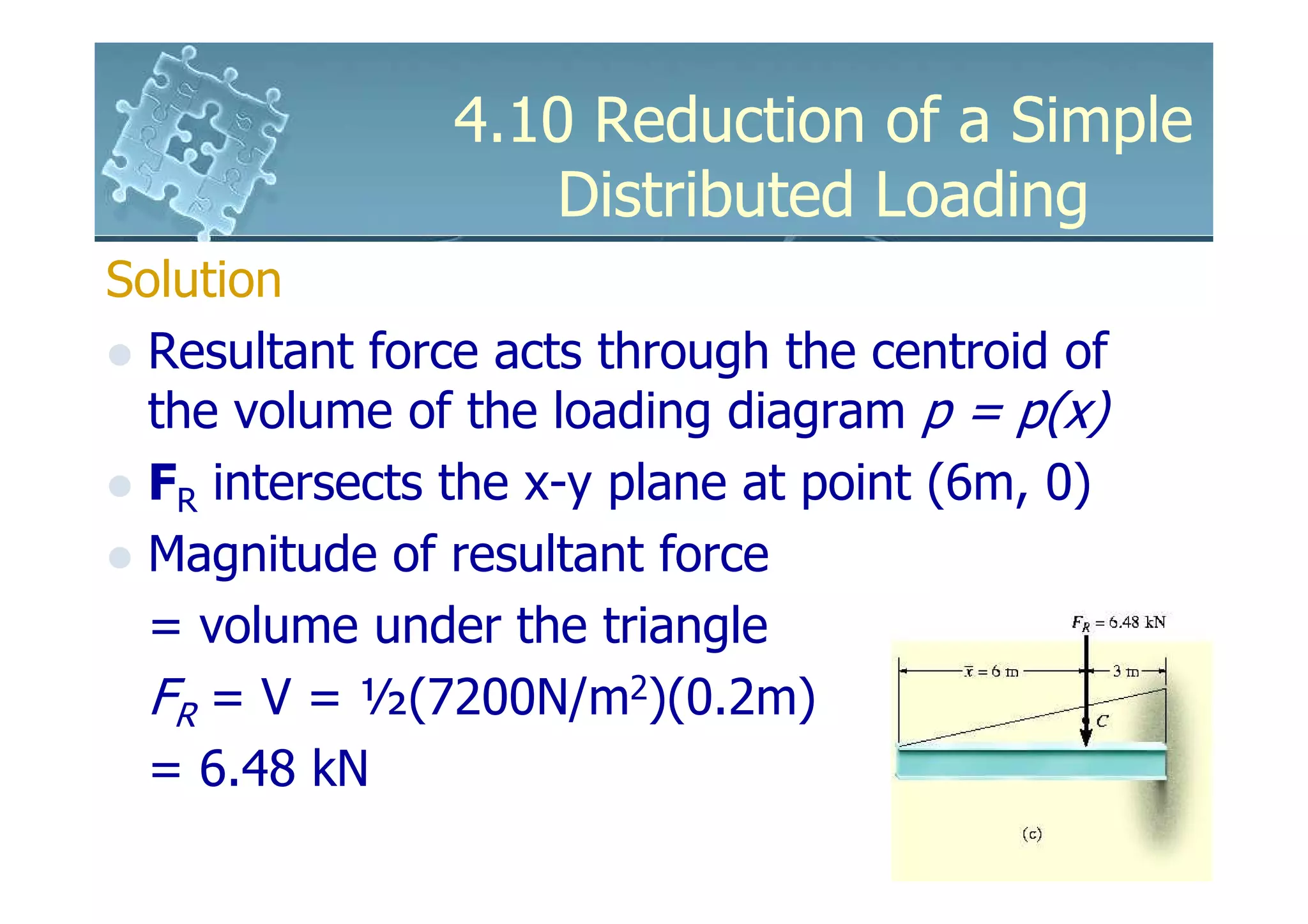 6161103 4.10 reduction of a simple distributed loading | PDF | Physics | Science