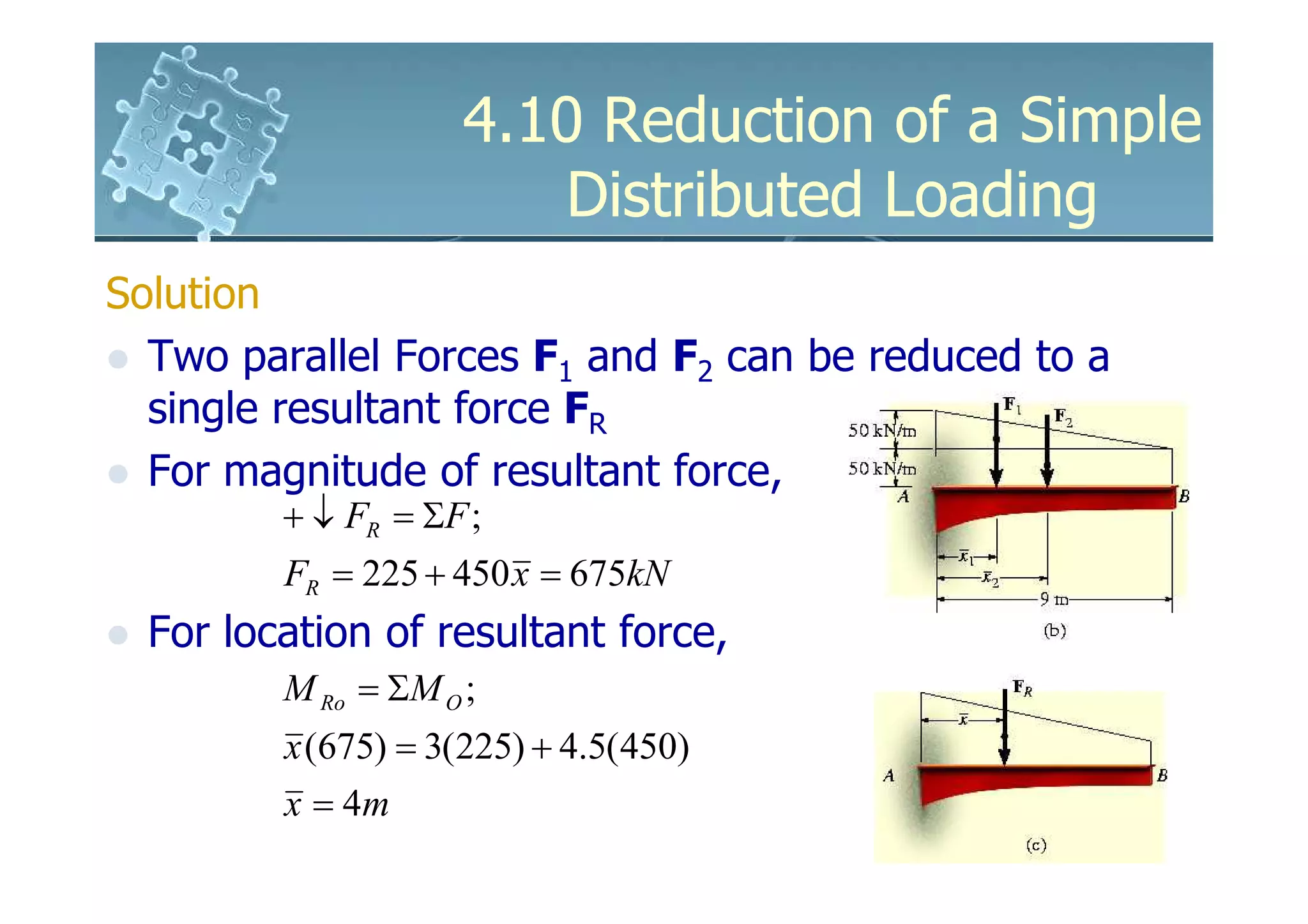 6161103 4.10 reduction of a simple distributed loading | PDF | Physics | Science