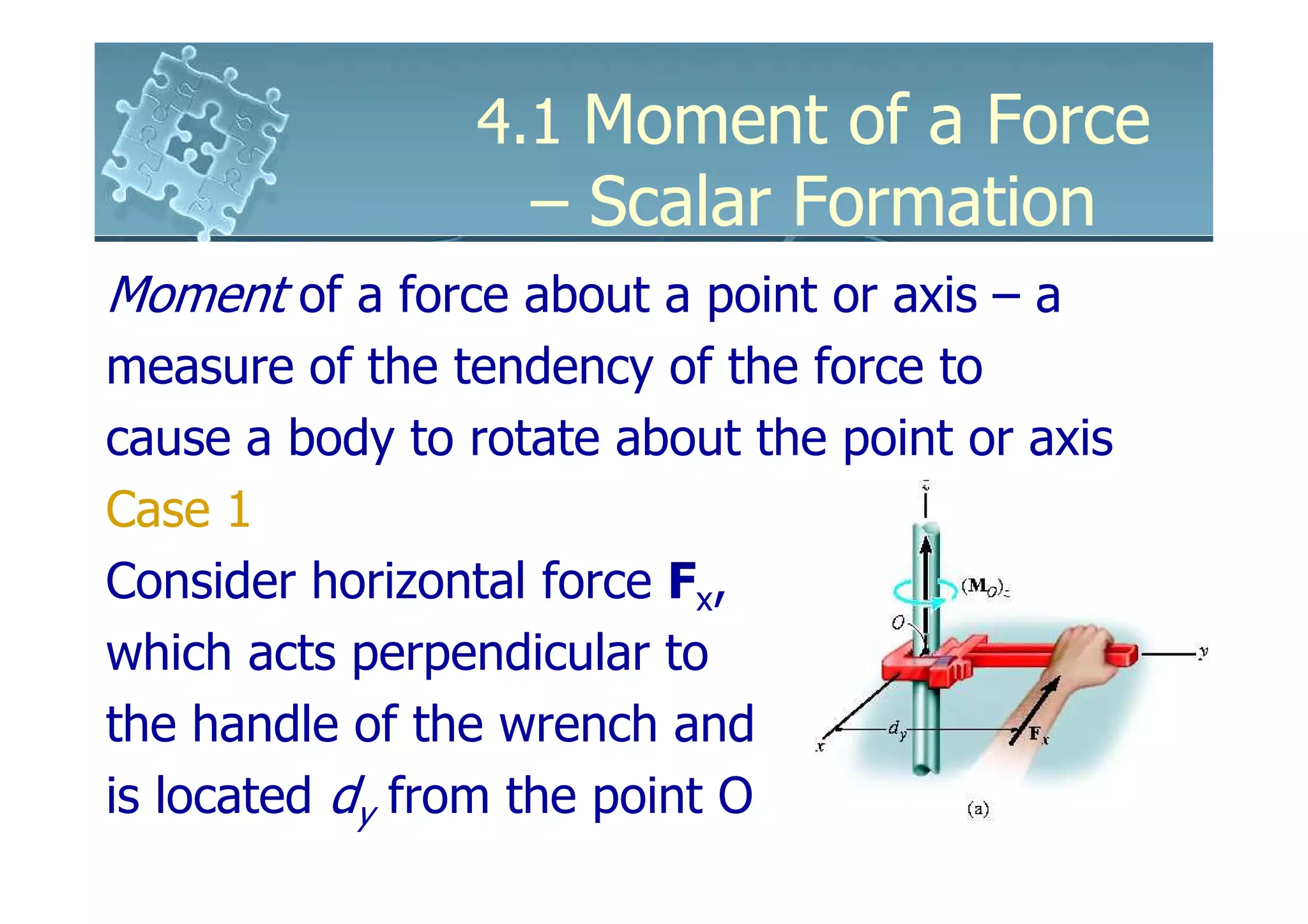 6161103 4.1 moment of a force – scalar formation | PDF | Physics | Science