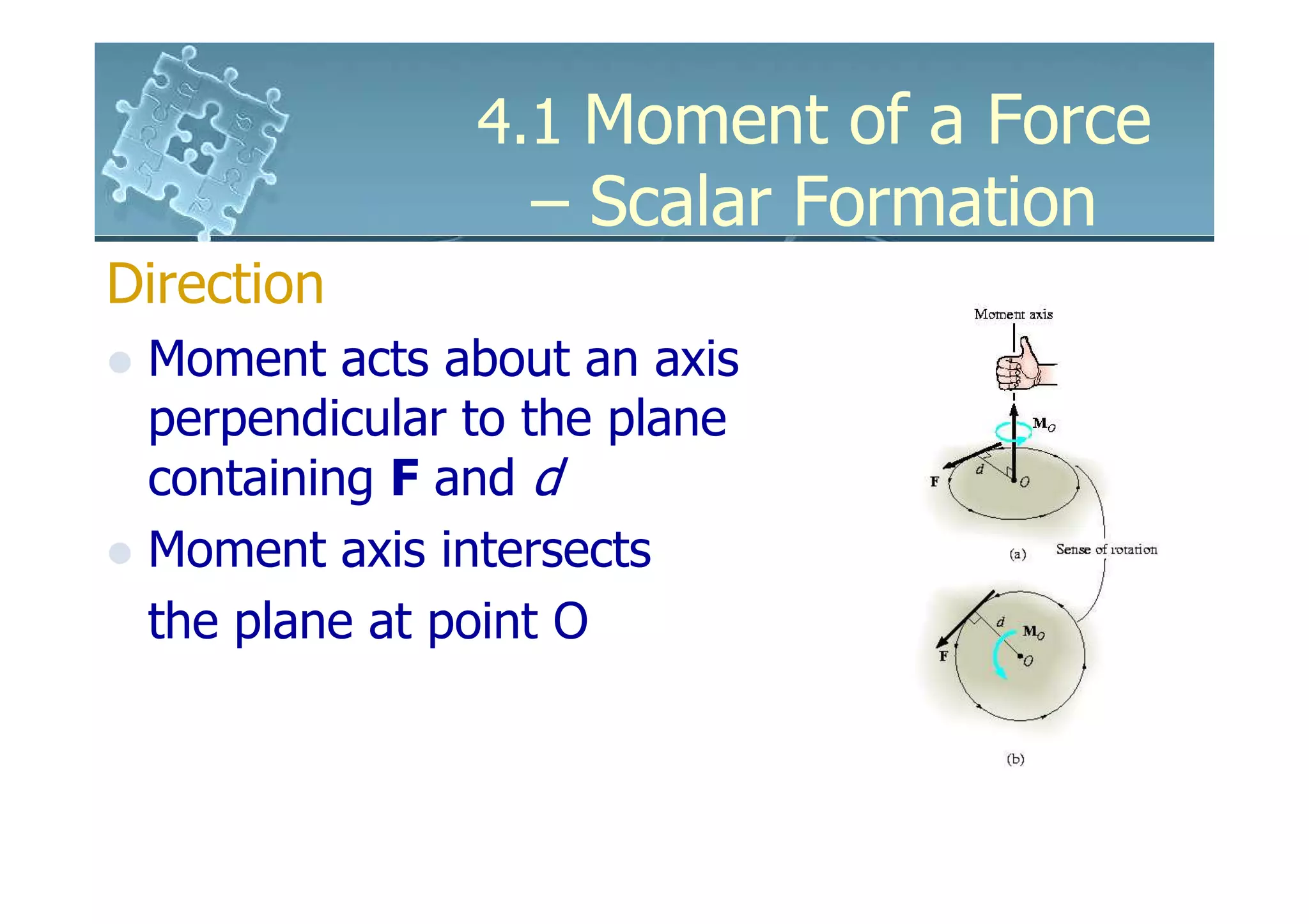 6161103 4.1 moment of a force – scalar formation | PDF | Physics | Science