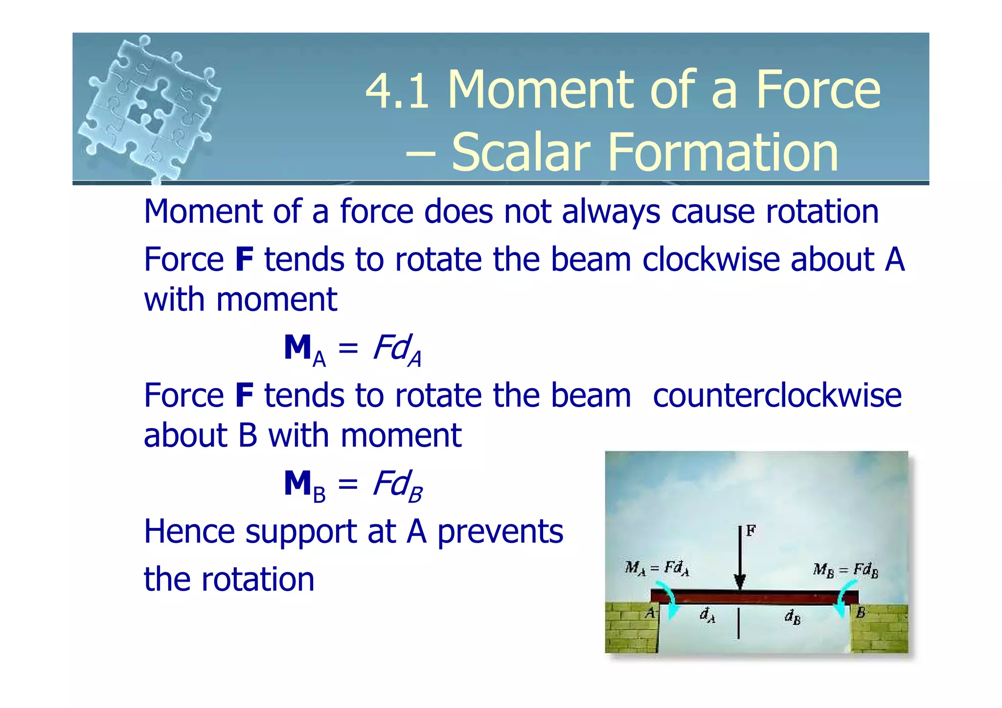 6161103 4.1 moment of a force – scalar formation | PDF | Physics | Science