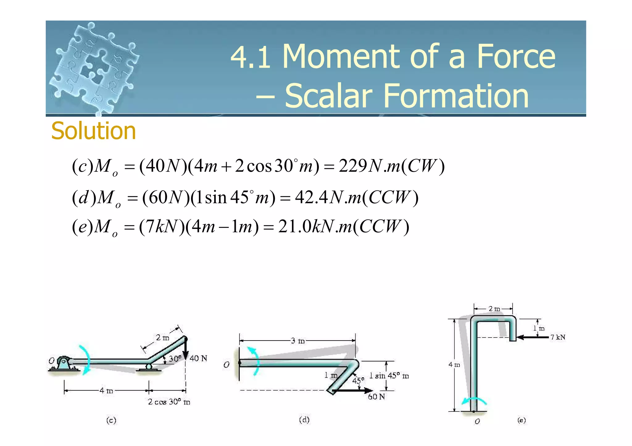 6161103 4.1 moment of a force – scalar formation | PDF | Physics | Science