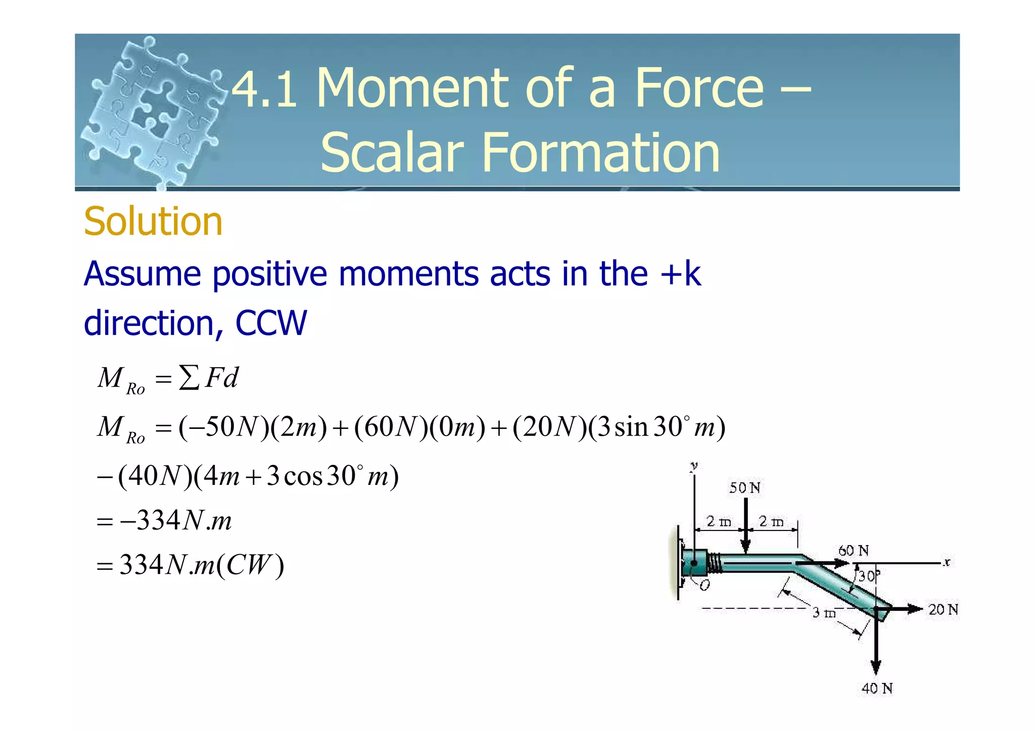 6161103 4.1 moment of a force – scalar formation | PDF | Physics | Science