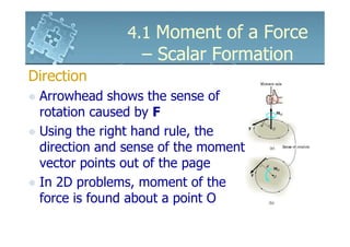 6161103 4.1 moment of a force – scalar formation | PDF | Physics | Science