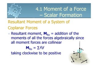 6161103 4.1 moment of a force – scalar formation | PDF | Physics | Science