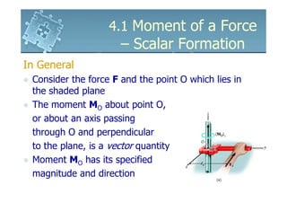 6161103 4.1 moment of a force – scalar formation | PDF | Physics | Science