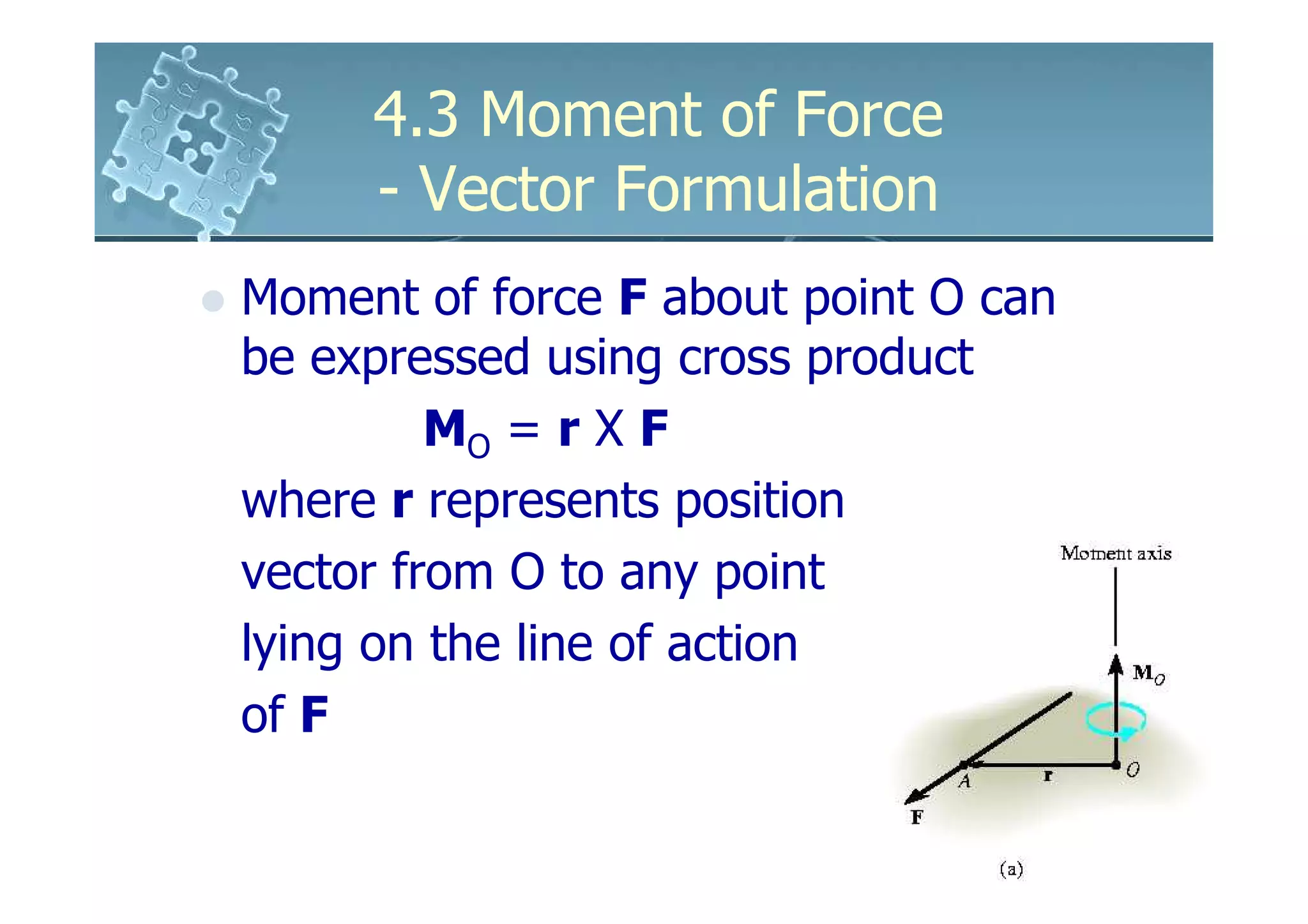 6161103 4.3 moment of force vector formulation | PPT