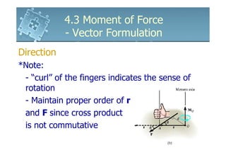 6161103 4.3 moment of force vector formulation | PPT